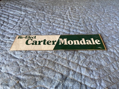 Jimmy Carter Bumper Sticker 1980 Re-election Campaign | eBay