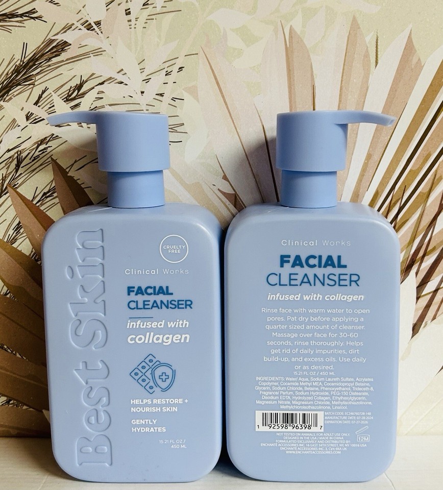 2-Pack Clinical Works ~ Nourishing Facial Cleanser with Collagen 15.21 ...