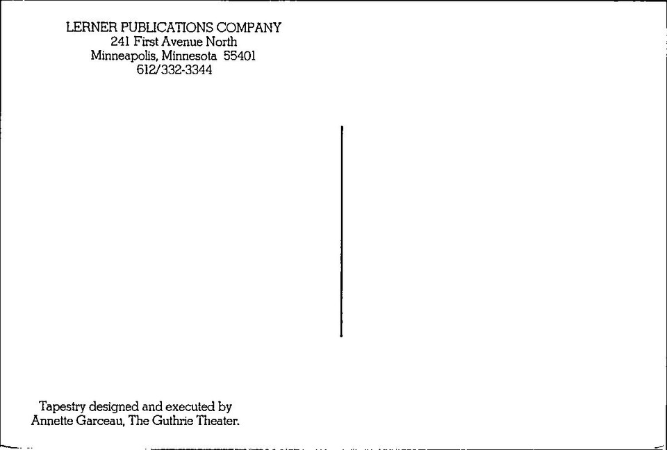 minneapolis minnesota lerner tapestry art linen Continental Postcard ...