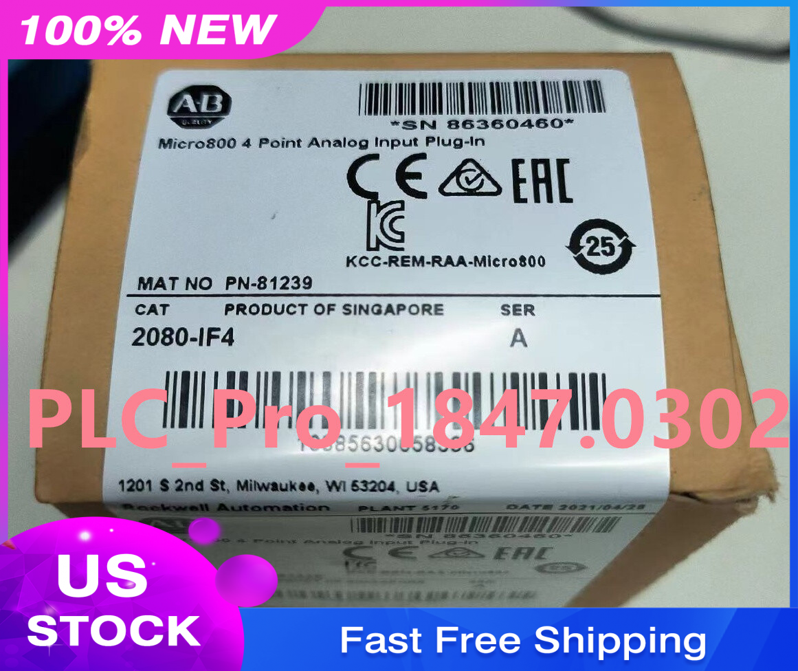 2080IF4 1PC Brand New Allen Bradley 2080-IF4 4 Point Analog Input Plug ...