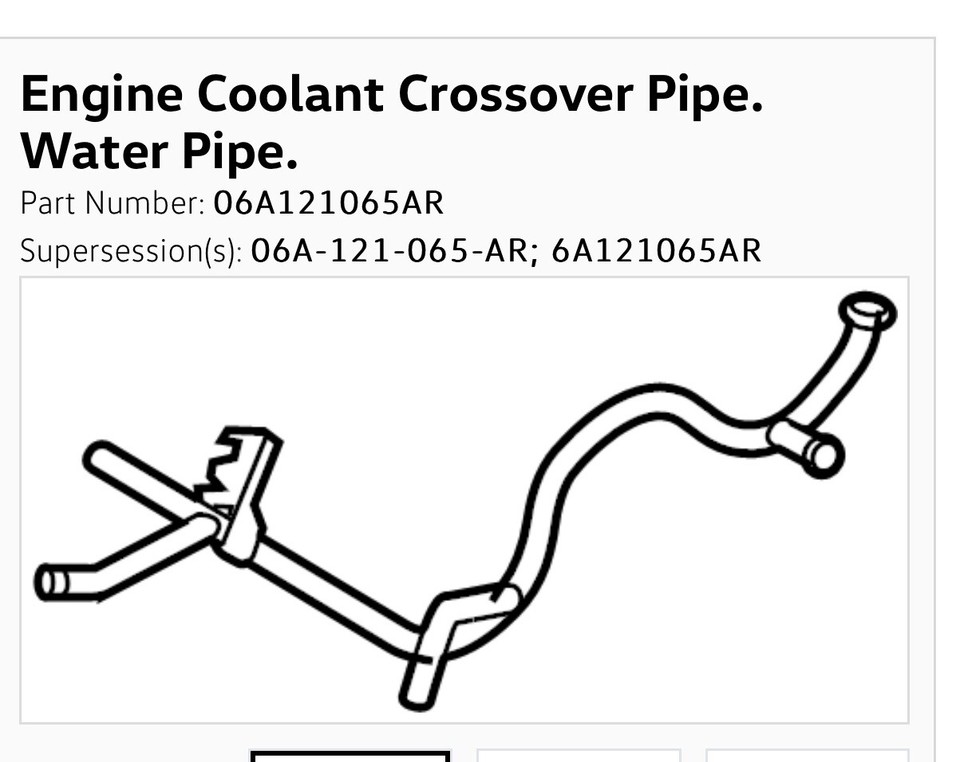 Genuine Volkswagen Water Pipe 06A-121-065-AR | eBay