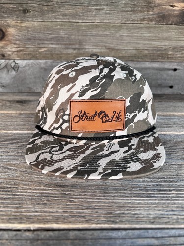 Strut Life Duck Pellet Camo Leather Patch Rope Snapback | eBay
