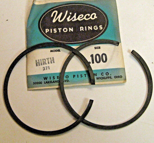 HIRTH 160R 371 ENGINE PISTON RINGS .100 OVERSIZE WISECO BRAND 3268C NOS | eBay