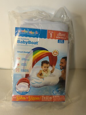 NEW Swim School BABY Float RAINBOW Cloud 6-18 Month Level 1 POOL Seat ...