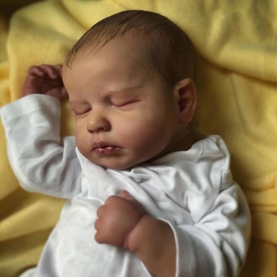 Mrb 50cm Realistic Finished Baby Reborn Silicone Vinyl Cloth Body Doll ...
