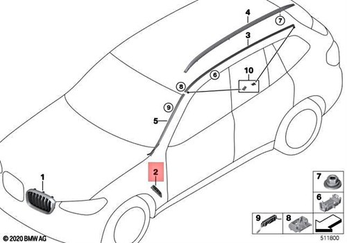 Genuine BMW X3 G01 G02 X3 18d TX11 Finisher Side Panel Front Left ...