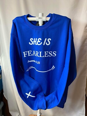 She Is Fearless Christian Crew Neck Sweatshirt | eBay