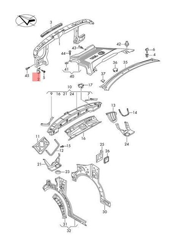 Genuine Securing Bracket Left A. Right VW 7E0805731B | eBay