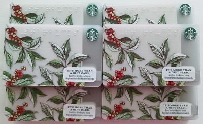 2016 ORIGINAL STARBUCKS MINT GIFT CARDS ~BRAILLE ARABICA BEAN NO VALUE ...