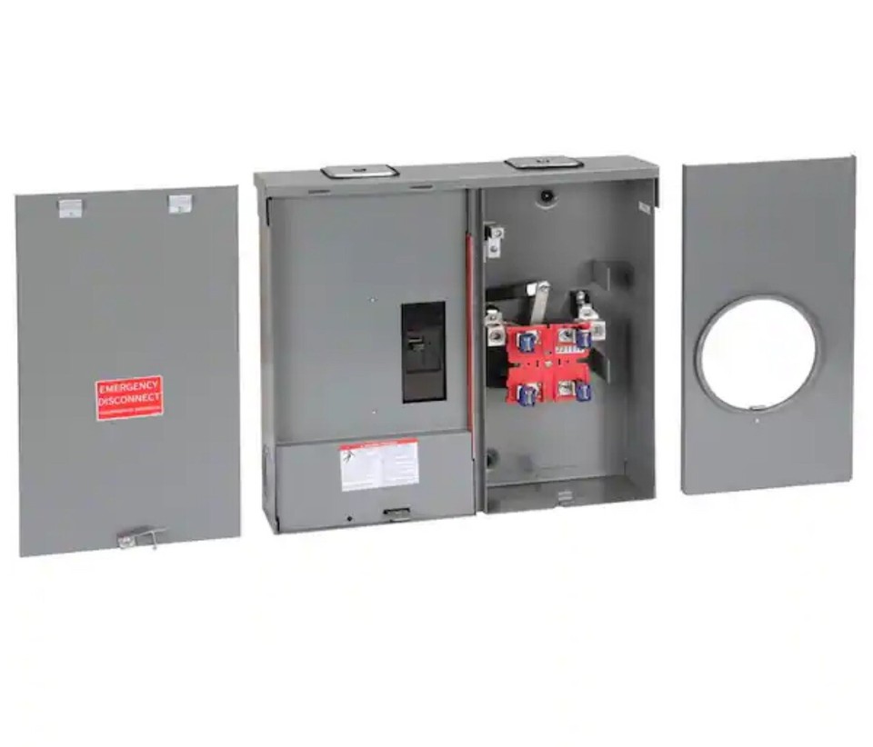 Square D 200 Amp Ring-Type Overhead or Underground Main Breaker Meter ...