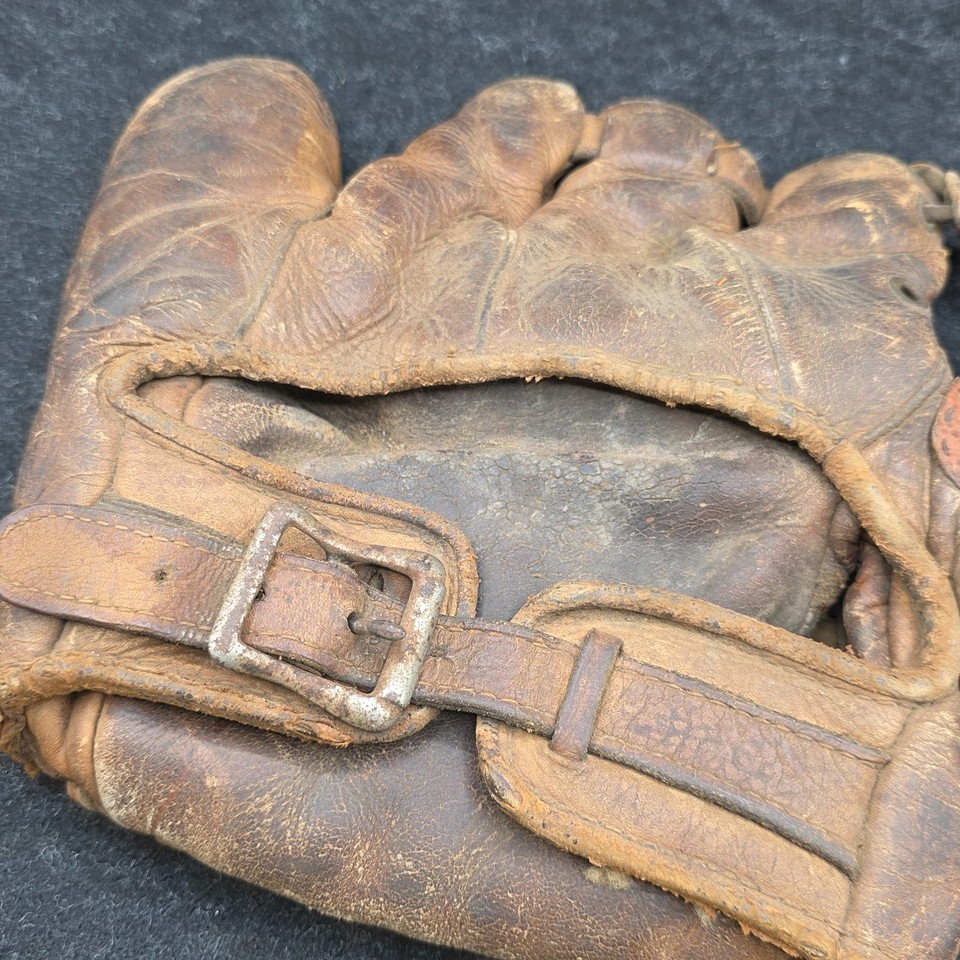 Vintage 1940's Split Finger Baseball Glove Mitt With Webbing | eBay