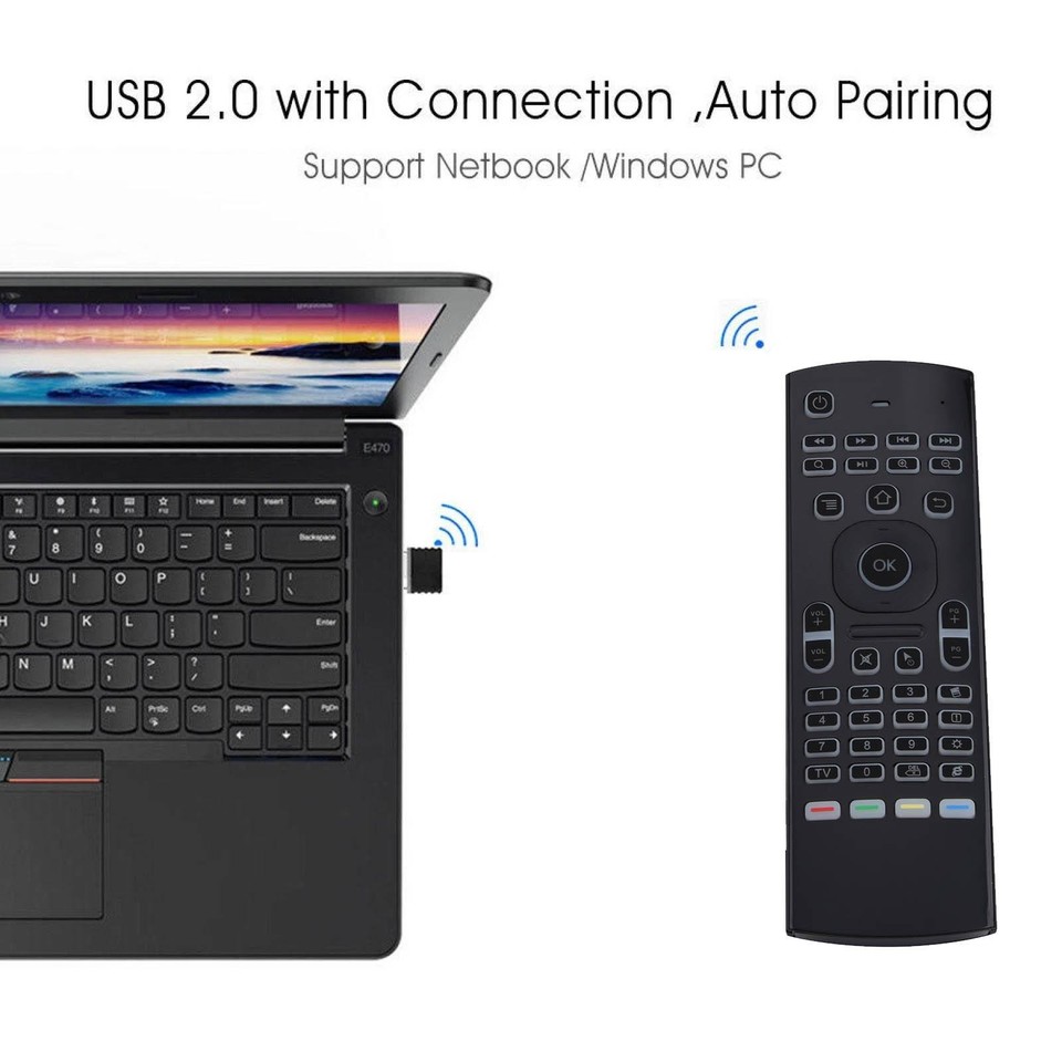 Remote Control MX3 Backlight Air Mouse 2.4G RF Keyboard For KODI TV BOX ...