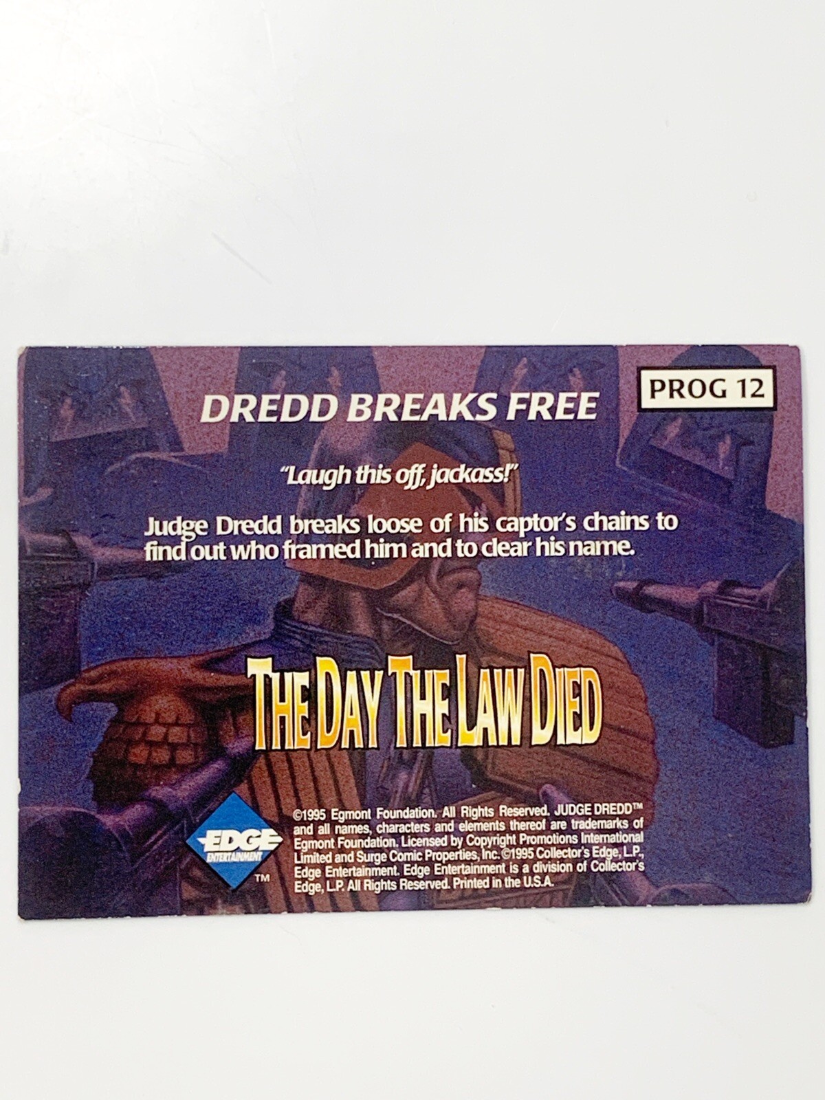 Vintage 1995 Judge Dredd Trading Cards Collection | eBay