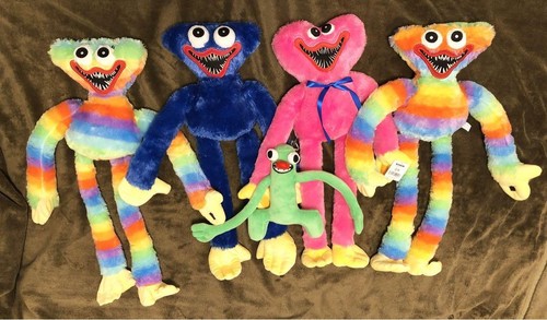 Poppy Playtime Huggy Wuggy Plushie Set of 4 plus 1 extra, approx. 60 cm ...