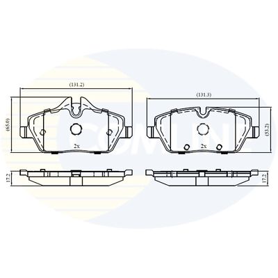 Brake Pads Set Front CBP02160 Comline 34106884263 34116772892 ...
