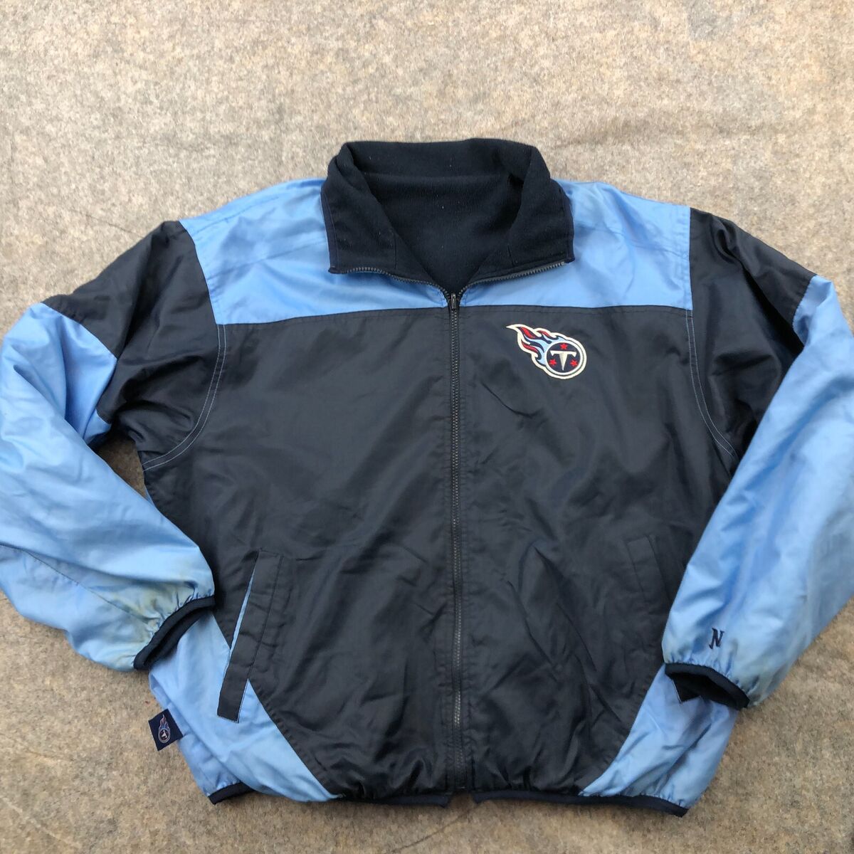 Tennessee Titans Jacket Men Large Reversible Embroidered Tennessee Titans Jacket Men Large Reversible Embroidered