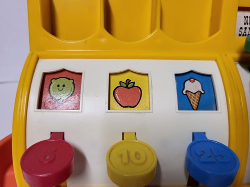Vintage 1974 Working Ringing Bell Fisher Price Cash Register Toy | eBay