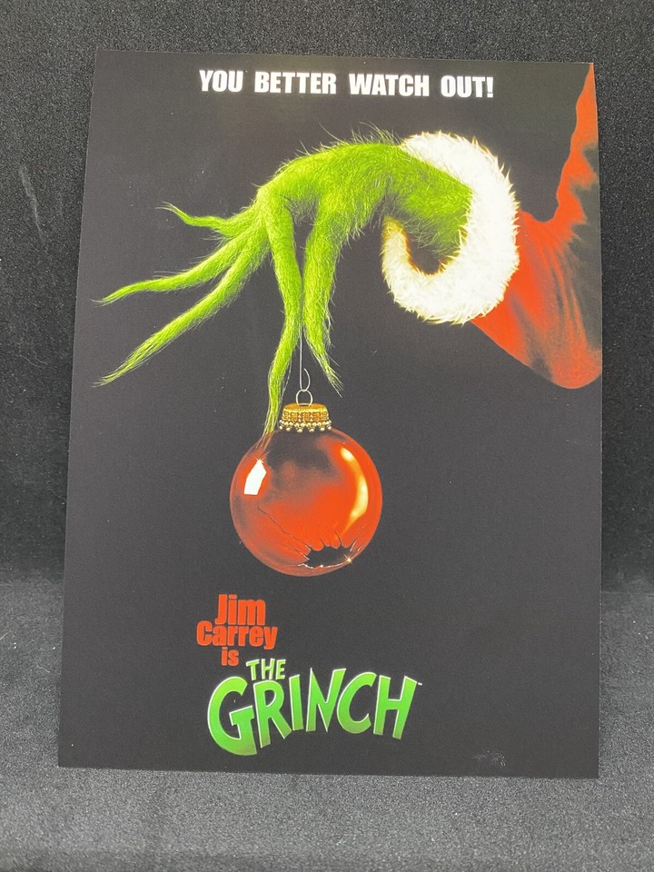 JSA Authentic Custom Jim Carrey Cut Signature Card The Grinch 6" x 8 ...