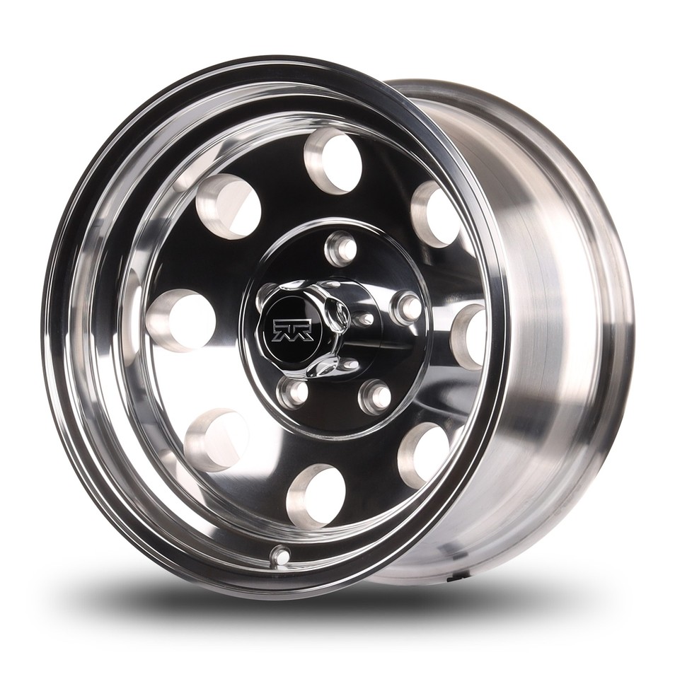 4 New 15x8 Mudder Trucker MT614 Diesel Polished 5x5 5x127 ET-19 wheels ...