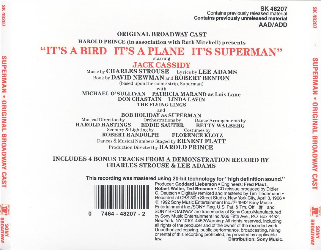 PATRICIA MARAND - IT'S A BIRD IT'S A PLANE IT'S SUPERMAN [ORIGINAL CAST ...