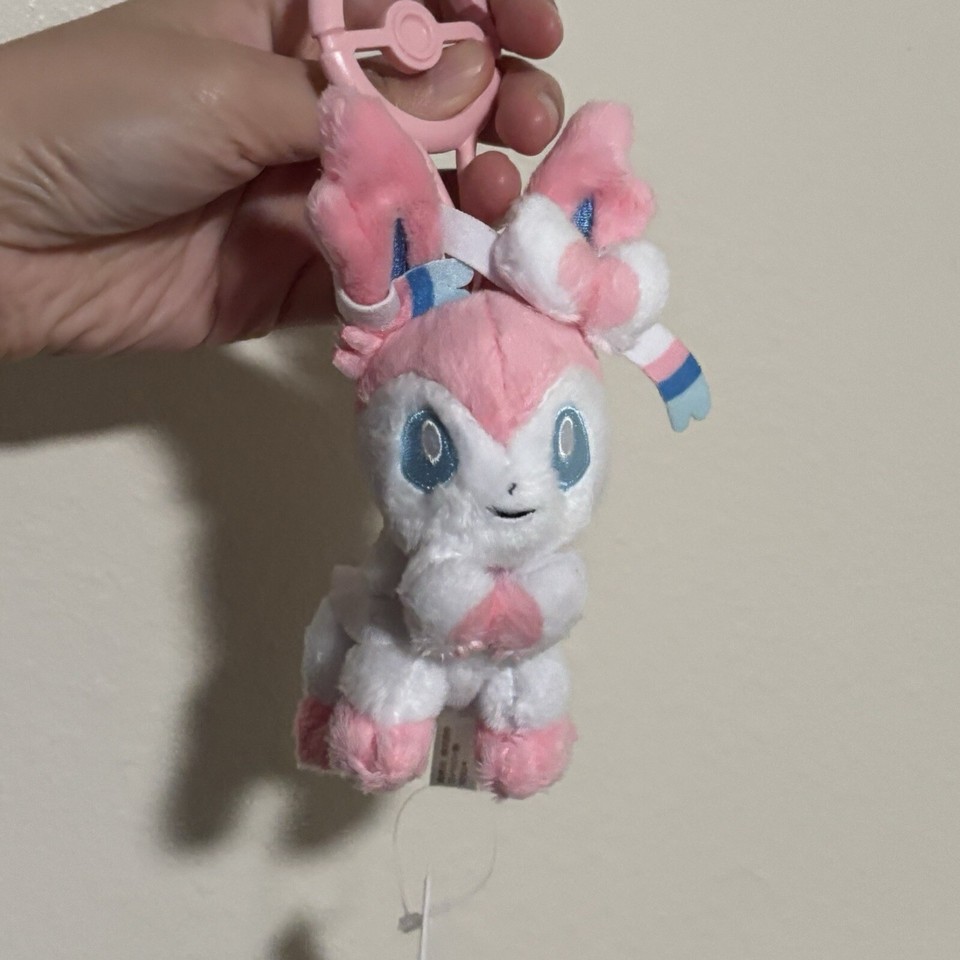 Pokemon Center Keychain Sylveon Eeveelutions Mascot Plush Pink Cute | eBay