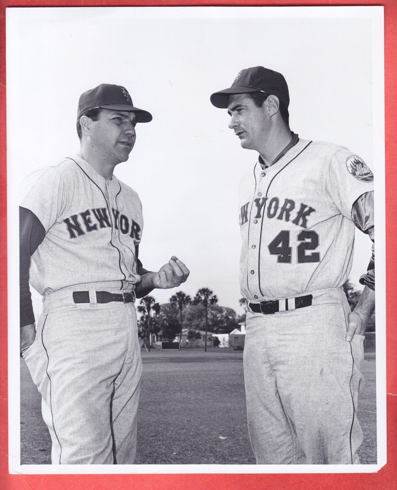 1967 NEW YORK METS TYPE 1 GLOSSY 8 X 10 KEN BOYER + RON TAYLOR | eBay