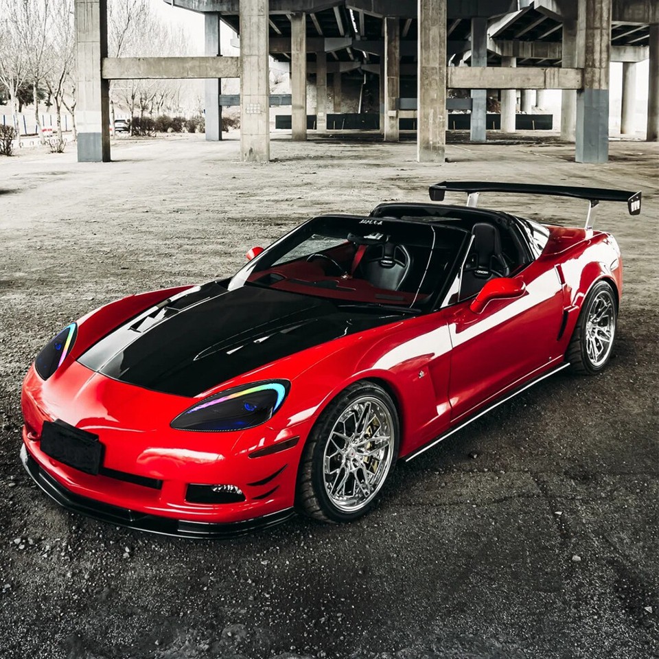RGB Demon Eye LED Headlights For Chevrolet Corvette C6 Head Lamps ...