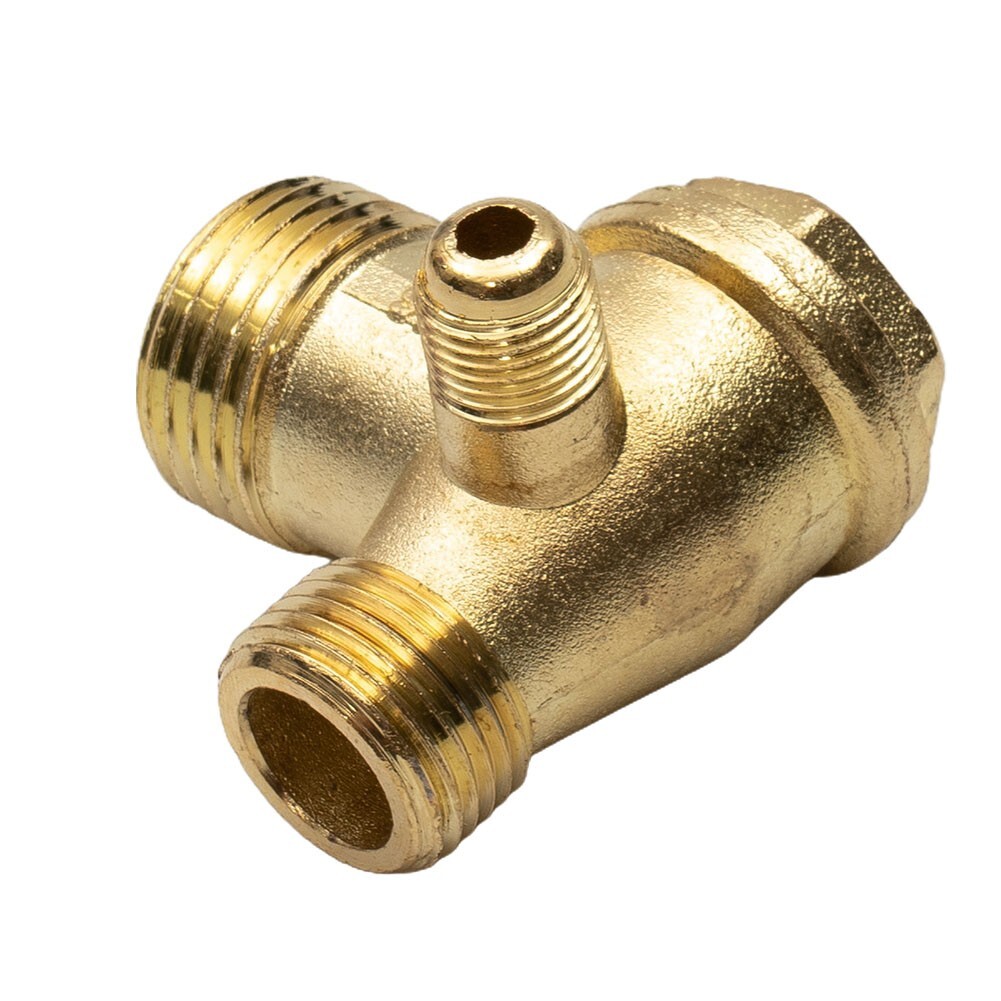 1x 3Port Zinc Alloy Male Thread Check Valve Connector For Air ...