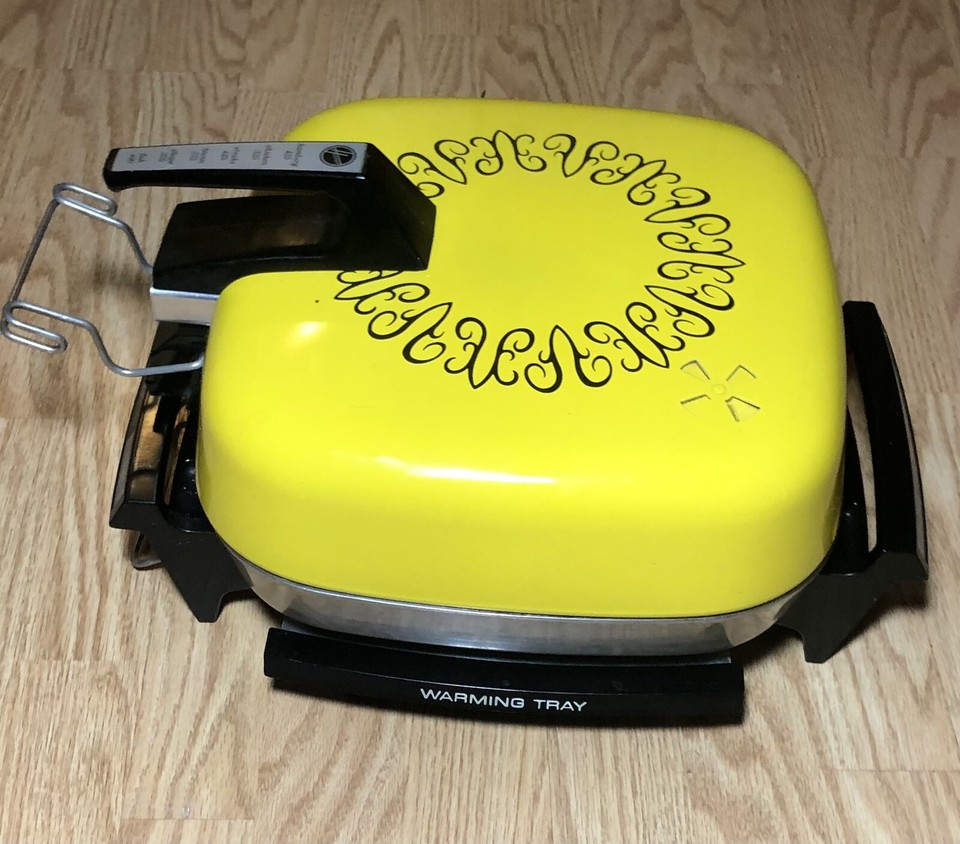 Vintage Yellow Hoover Electric Fry Pan B3009 Excellent Condition Broil ...