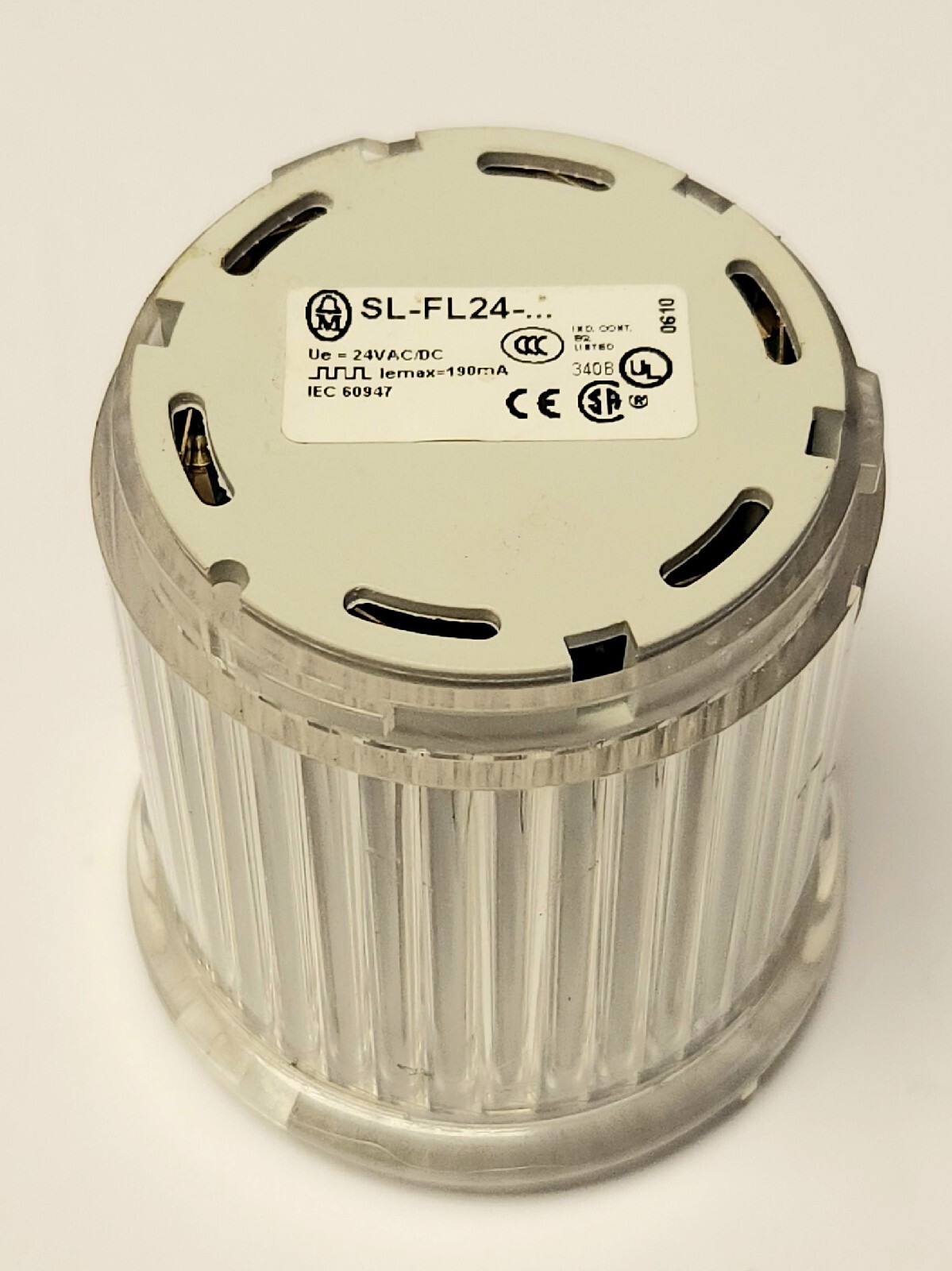 EATON MOELLER SL FL24 W 24 VAC VDC WHITE CLEAR Flashing Stack Light ...