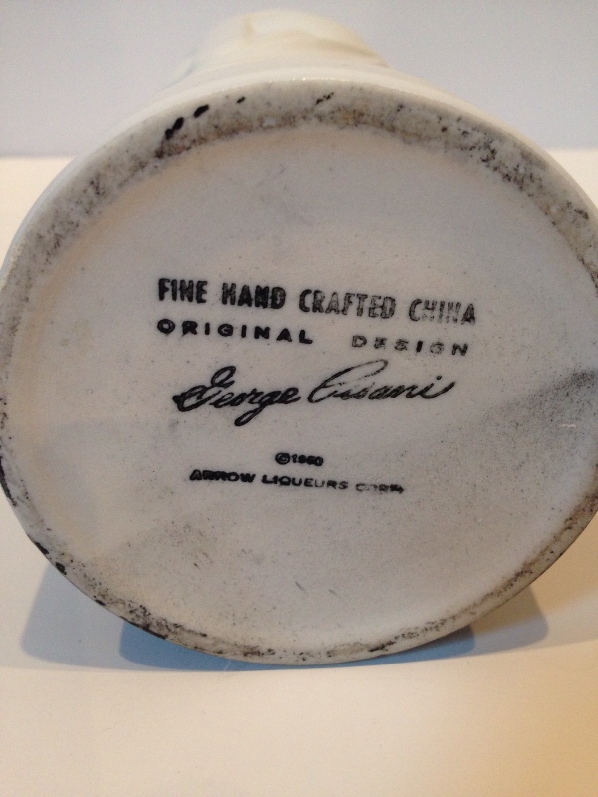 mid century mod Tiki George Pisani Arrow 1960 Laugh Cry Bottle Black ...