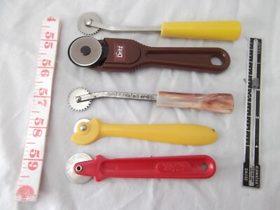 Vtg lot 7 Sewing Dritz Boye Singer Tracing Wheel bakelite celluloid ...