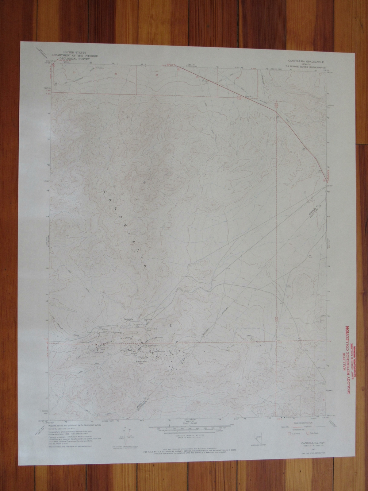 Candelaria Nevada 1969 Original Vintage USGS Topo Map | eBay