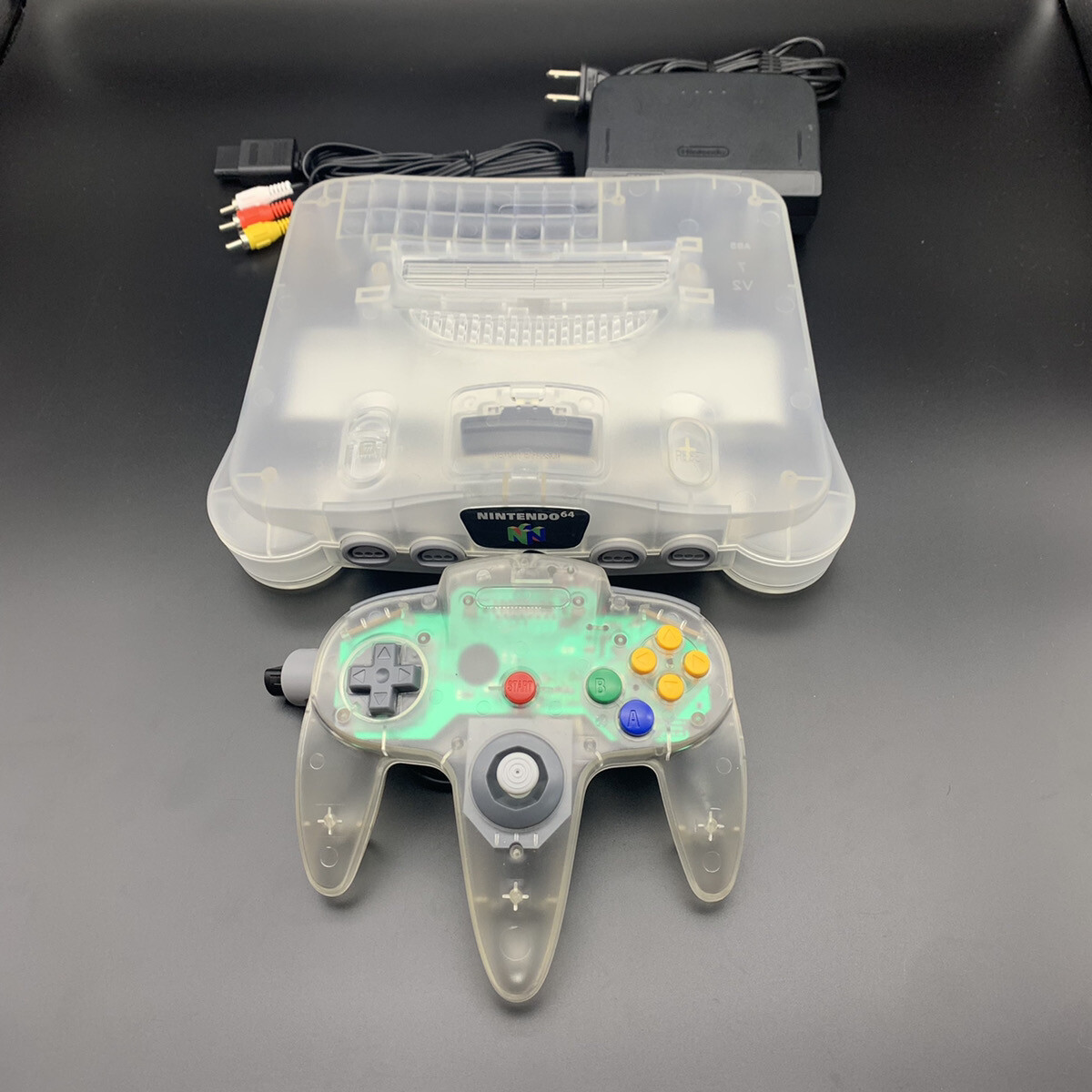 Nintendo 64 N64 Clear White Custom Console Choice Controller Used ...