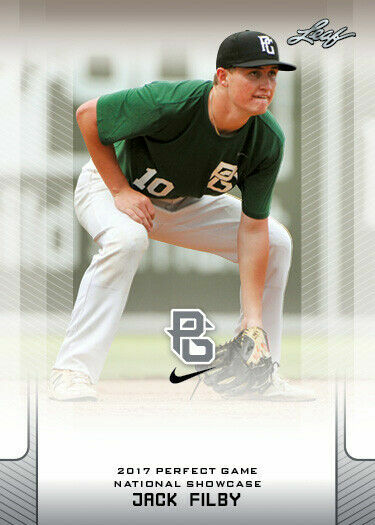 JACK FILBY 2017 LEAF "1ST EVER PRINTED" PERFECT GAME ROOKIE CARD! | eBay