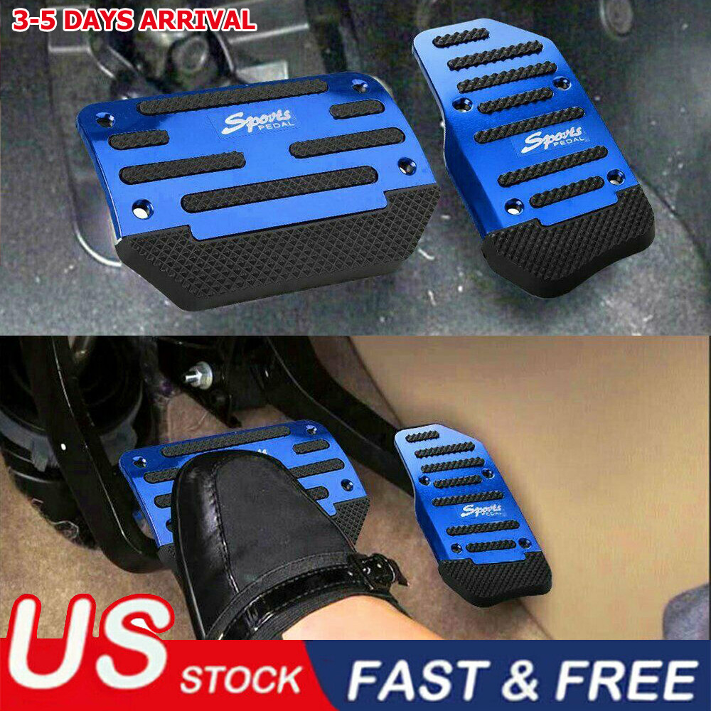 Blue Non-Slip Automatic Gas Brake Foot Pedal Pad Cover Car Accessories ...