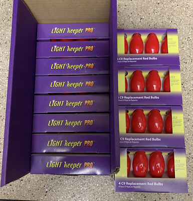 “NEW” 12 Packs = 48 Bulbs - Light Keeper Pro C9 Replacement Bulbs Red ...