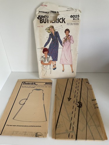 Butterick 6025 Pintuck Dress Cottagecore Vintage Misses Size 10 Uncut ...