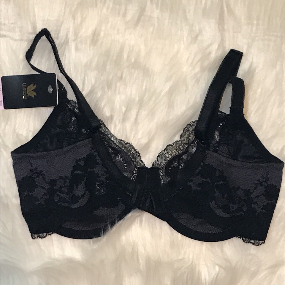Wacoal Women's Lace Affair Underwire Luxury Sexy Bra Black New $62 Size ...