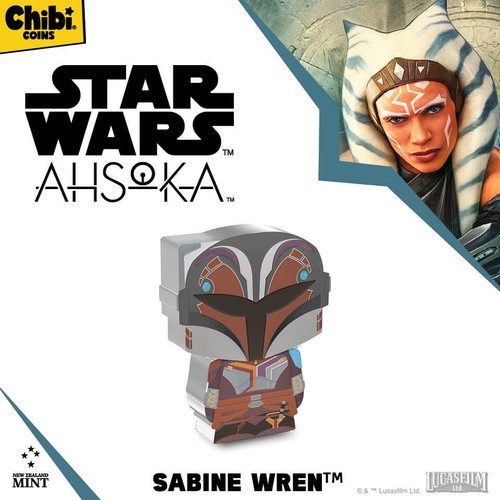 2023 Niue Star Wars Mandalorian Sabine Wren 1oz Silver Gilded Chibi ...