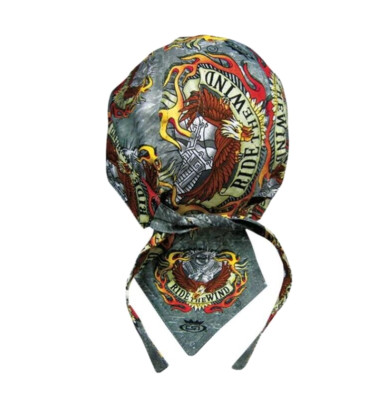 Biker Head Wrap Danbanna Deluxe Cotton Du-Rag Cap Doo Rag Bandana Ride ...