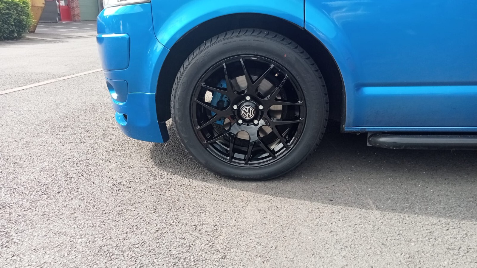 4 X ALLOY WHEELS 19 INCH VW TRANSPORTER T5 T6 T7 GLOSS BLACK LOAD RATED ...