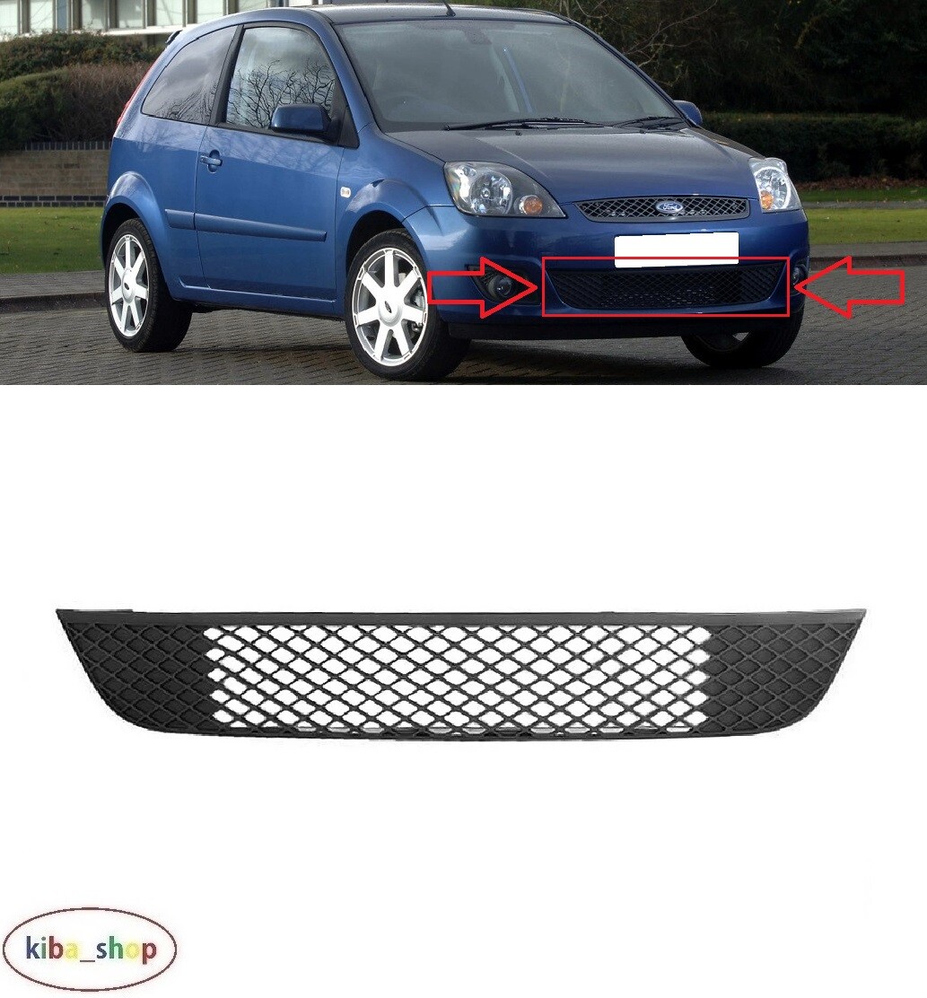 FOR FORD FIESTA MK5 2005 - 2008 NEW FRONT MIDDLE BUMPER BLACK GRILL ...