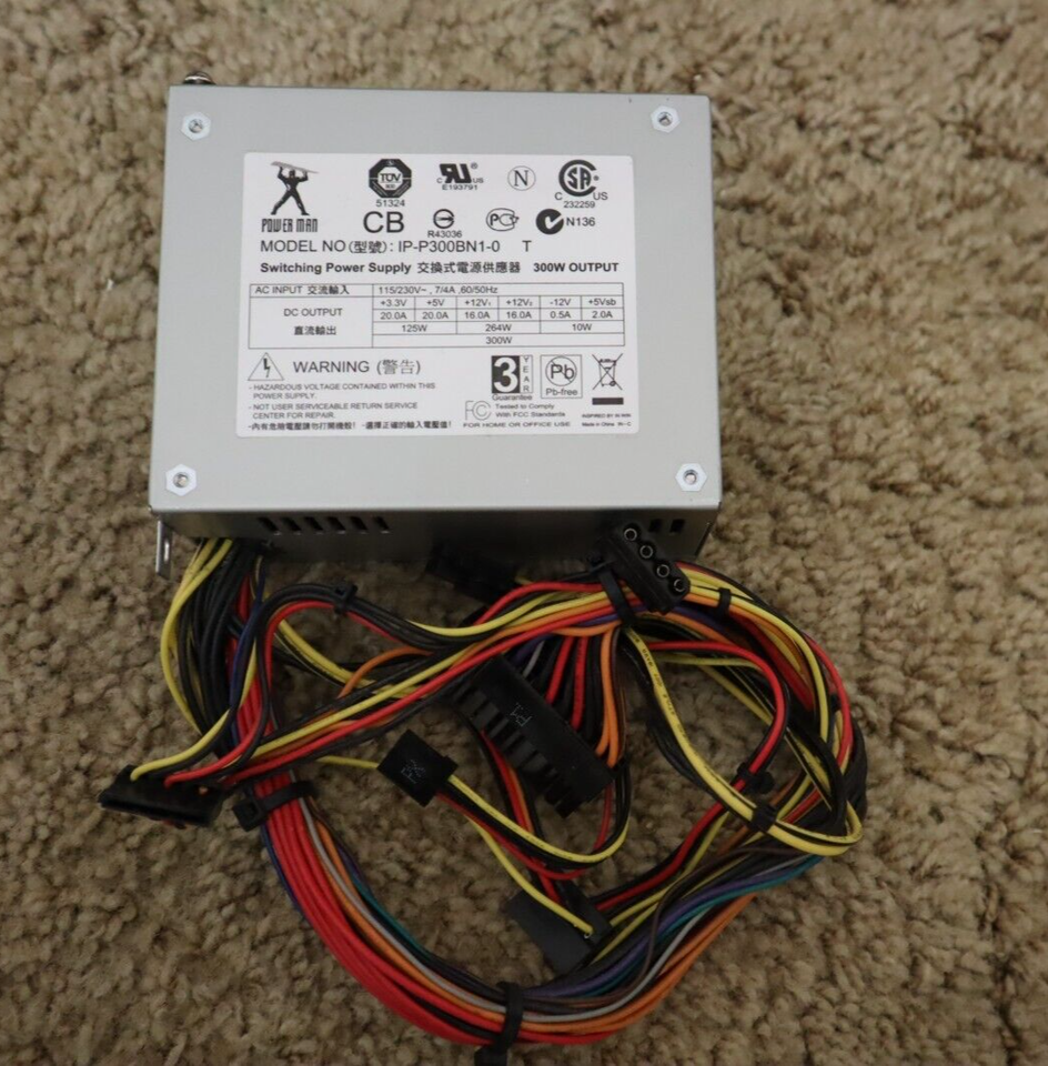Power Man 300W Mini Switching Power Supply PSU IP-P300BN1-0 T ~5" x 4 ...