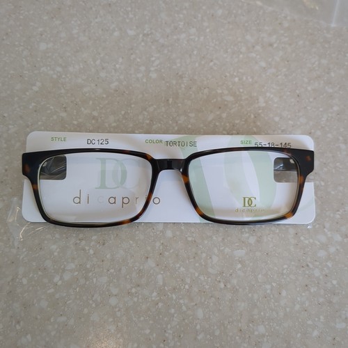 DiCaprio DC125 Tortoise Rectangular Full Rim Eyeglasses Frames 55-18 ...