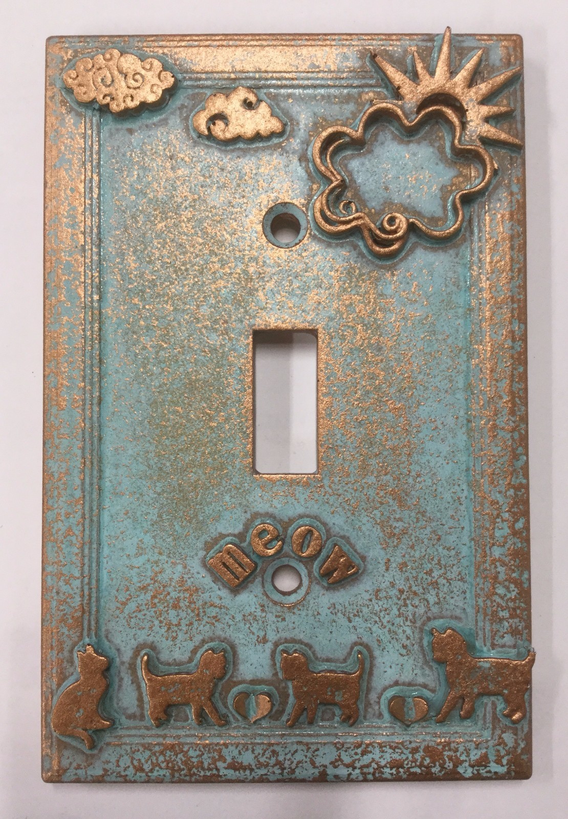 Space Rocket Light Switch Cover - Aged Copper/Patina | eBay