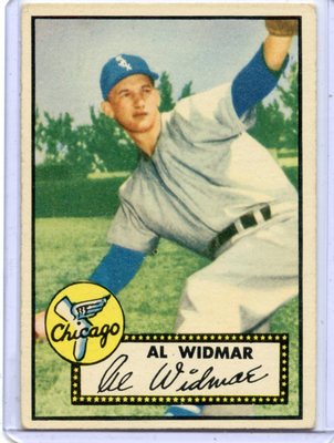1952 TOPPS BASEBALL #133 AL WIDMAR, CHICAGO WHITE SOX, SET BREAK ...