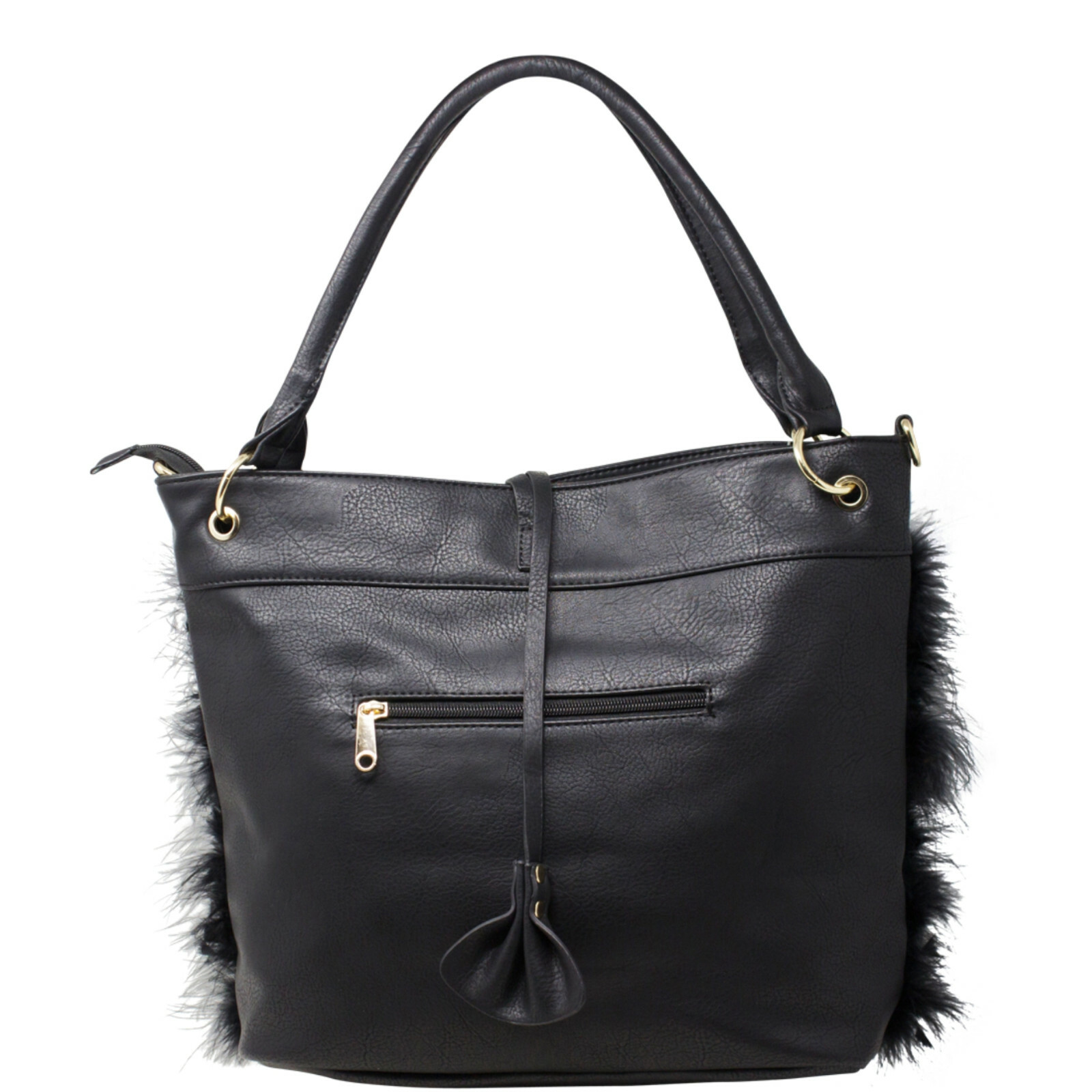 Faux Feather Fluffy Tote Bag Women Cosy Winter Shoulder Crossbody ...