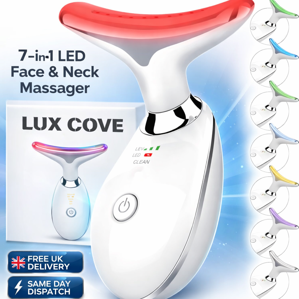 Lux Cove 7-in-1 LED Facial Sculptor, 2026 Red Light Therapy Face ...