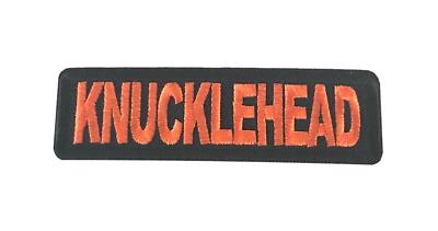 Knucklehead Logo Embroidered Iron On Patch | eBay